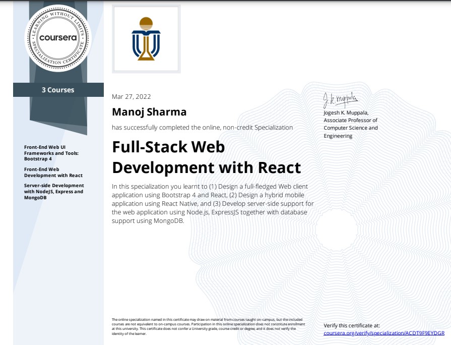 Manoj Sharma | Devmansh | Portfolio - Software Developer